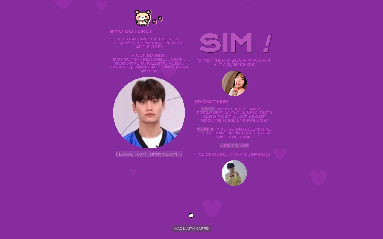 sim's homepage!